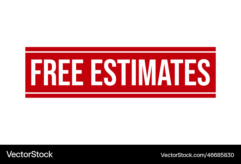 Free estimates rubber stamp seal Royalty Free Vector Image