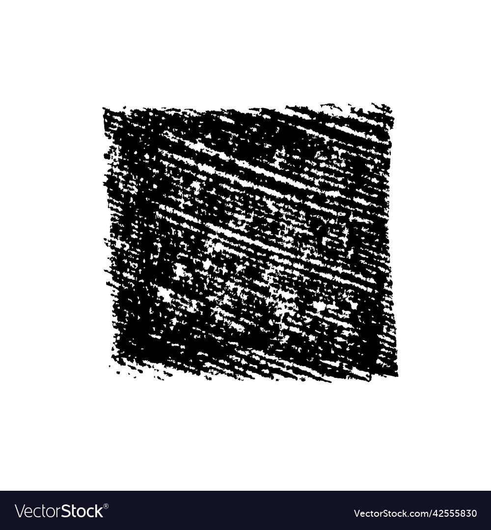 Hand drawn scribble square black element Vector Image