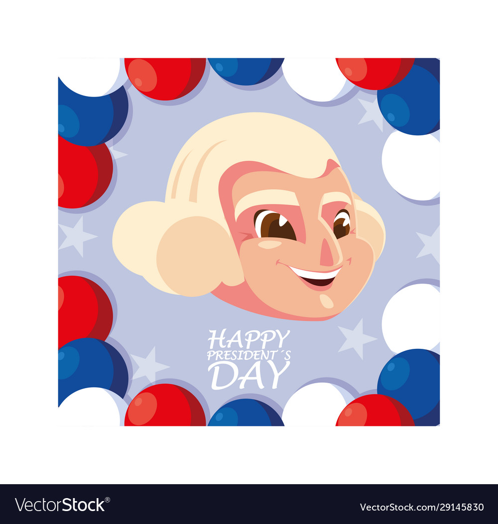 Happy president day george washington Royalty Free Vector