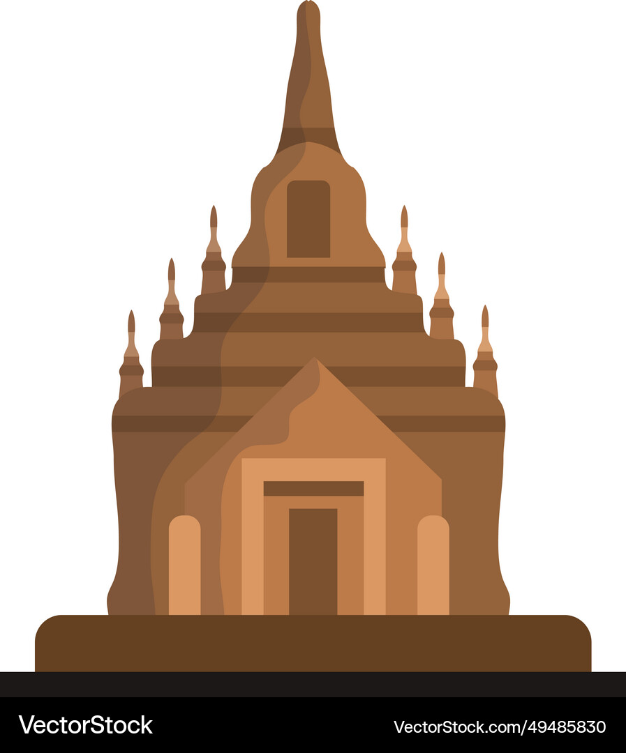 Hilominlo myanmar temple Royalty Free Vector Image