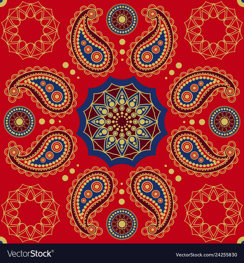 Indian seamless pattern Royalty Free Vector Image