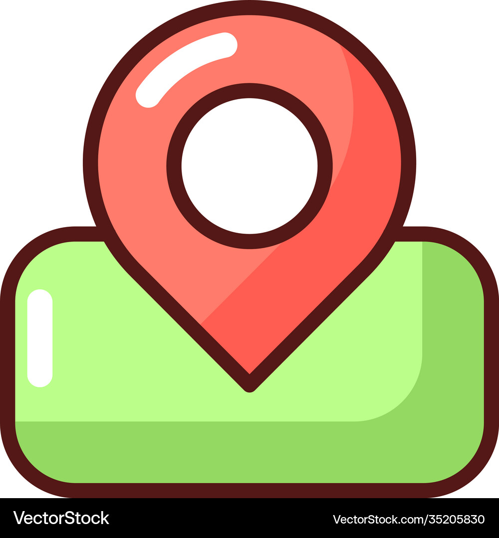 Maps app rgb color icon Royalty Free Vector Image