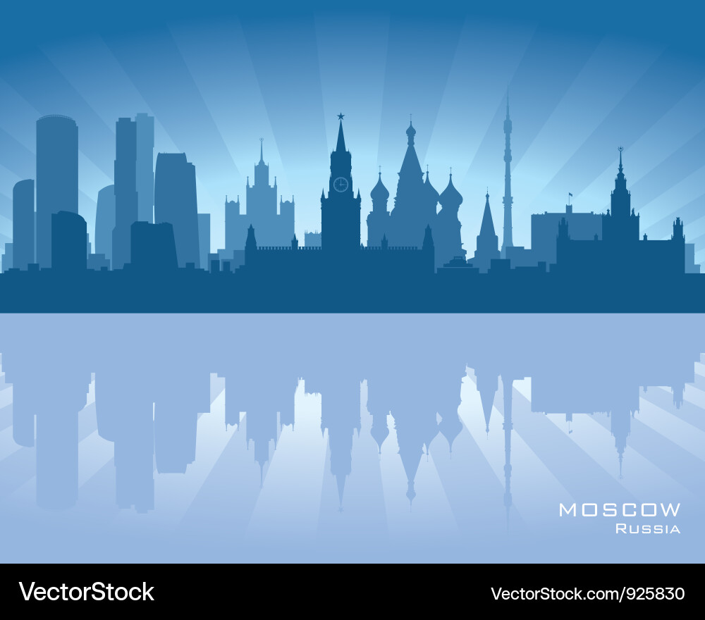 Moscow russia skyline Royalty Free Vector Image