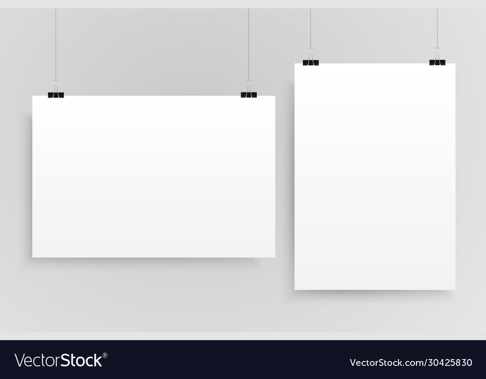 Two a4 rectangle format paper sheets Royalty Free Vector