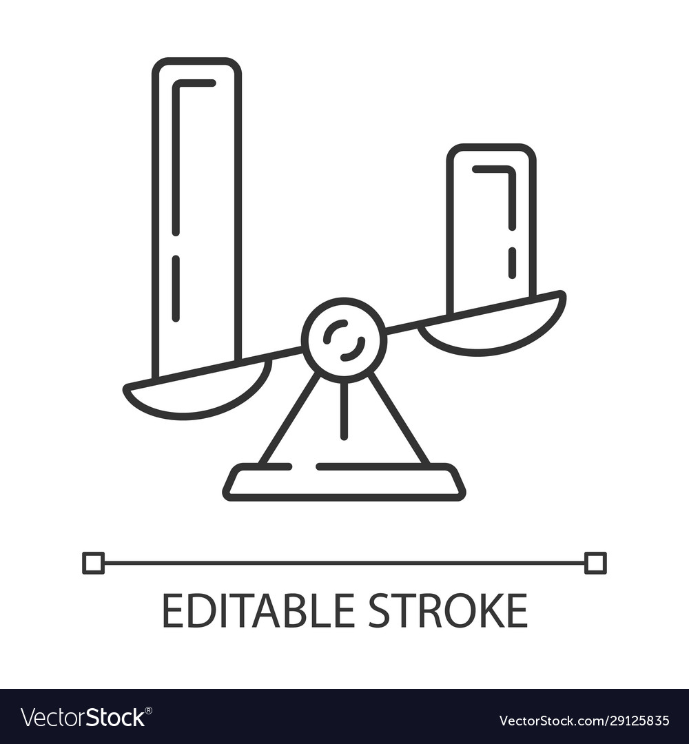 Comparison diagram linear icon cluster diagram Vector Image Comparison diagram linear icon cluster diagram Vector Image