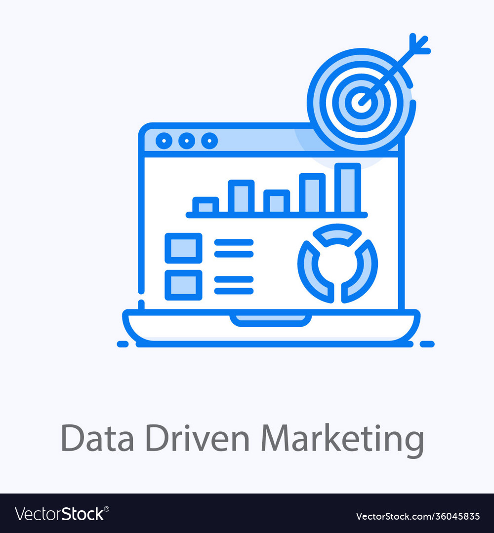Data driven marketing Royalty Free Vector Image