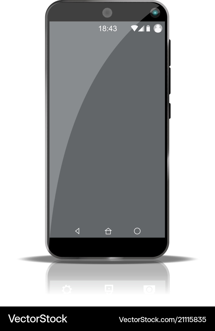 Empty smartphone template highly detailed picture Vector Image