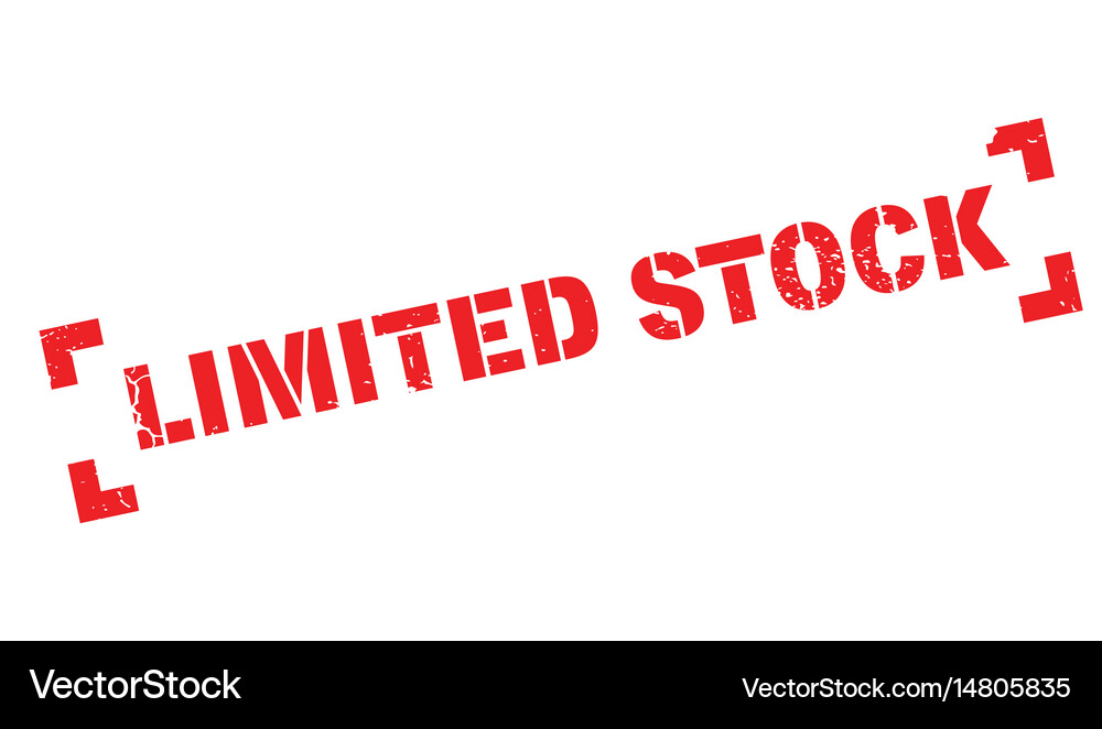 Limited stock rubber stamp Royalty Free Vector Image