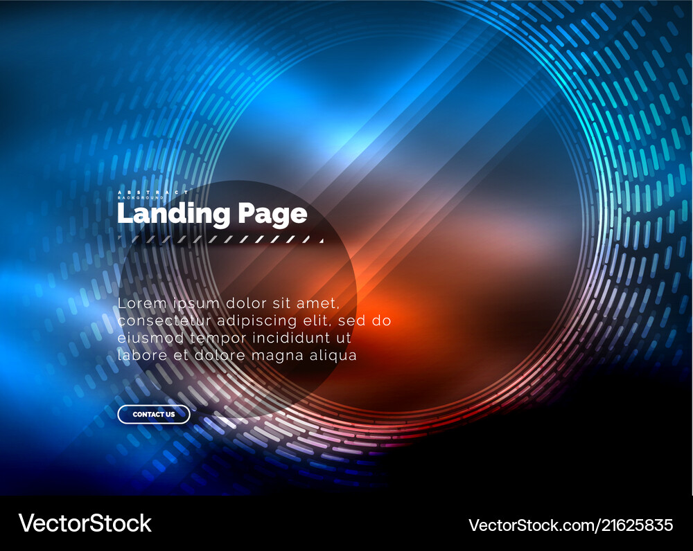 Neon glowing techno lines hi-tech futuristic Vector Image