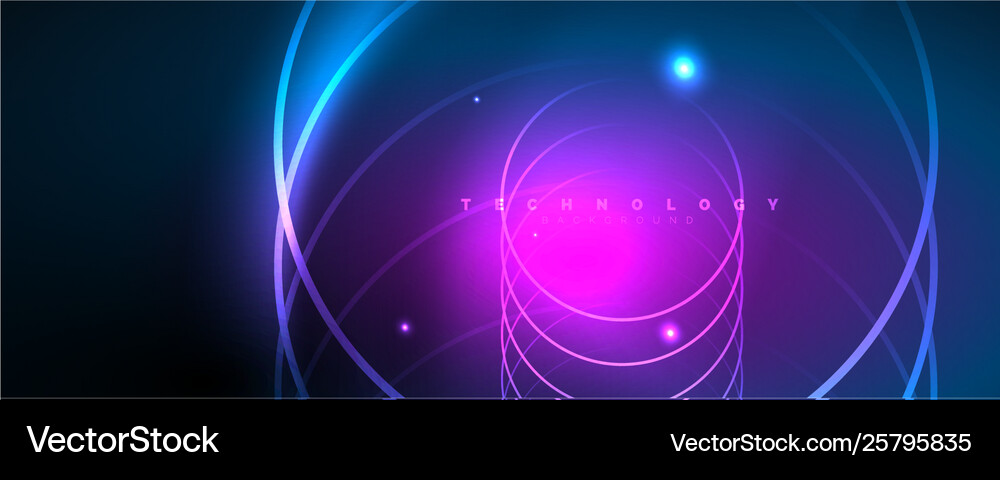 Trendy neon blue abstract design with waves Vector Image