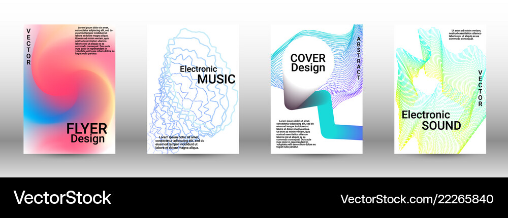 A set of modern abstract covers Royalty Free Vector Image