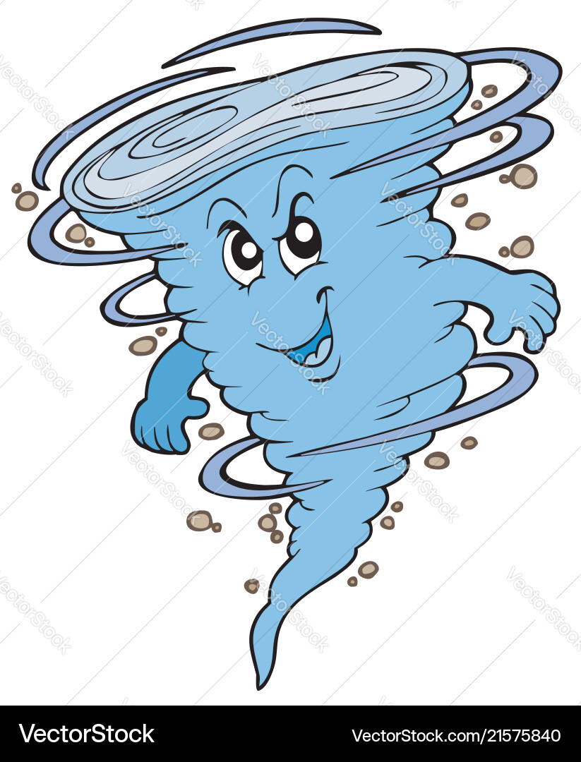 Blue tornado Royalty Free Vector Image - VectorStock