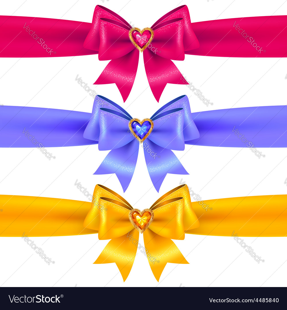 Bows heart Royalty Free Vector Image - VectorStock