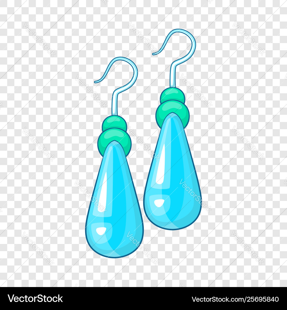 Earrings icon cartoon style Royalty Free Vector Image