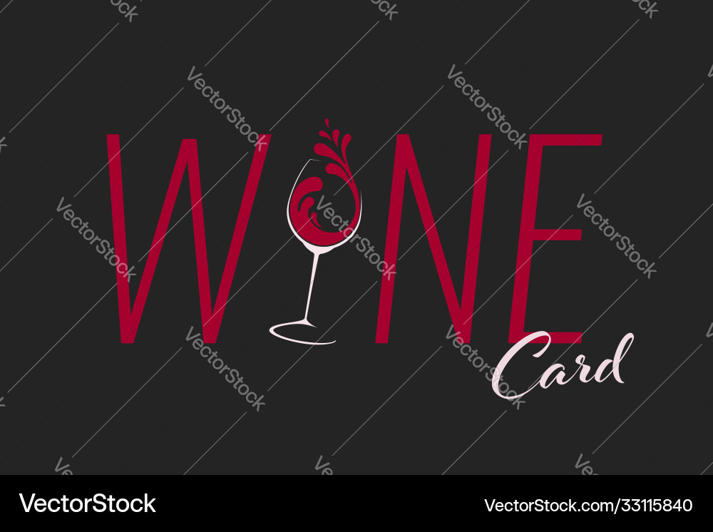 Glass wine with splash logo design Royalty Free Vector Image