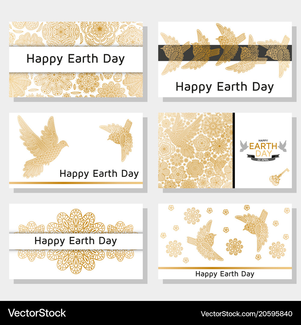 Happy earth day background good design template Vector Image