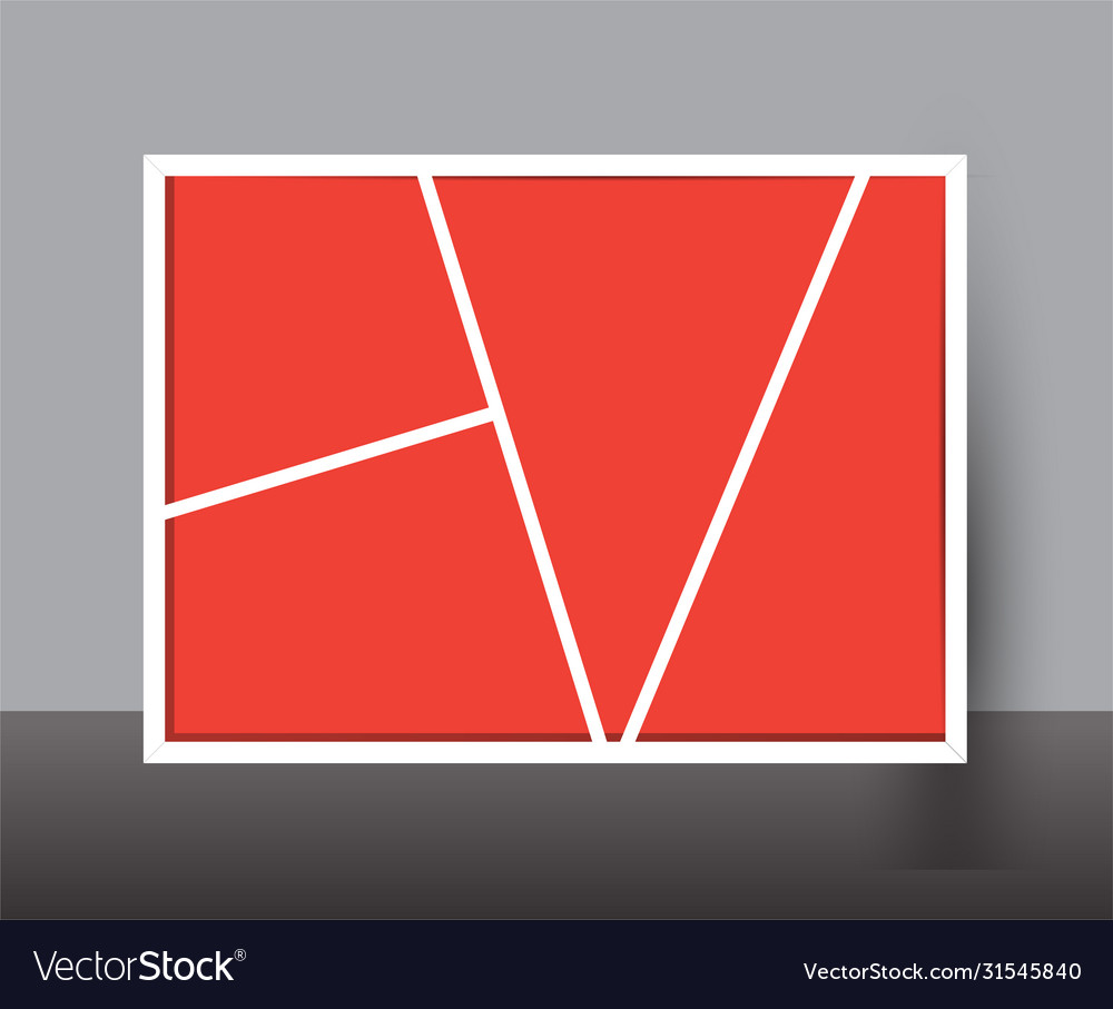 Horizontal collage layout template frames Vector Image