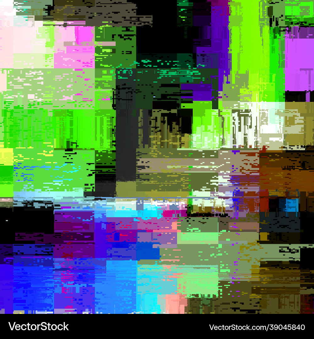 Image with imitation of grunge datamoshing Vector Image