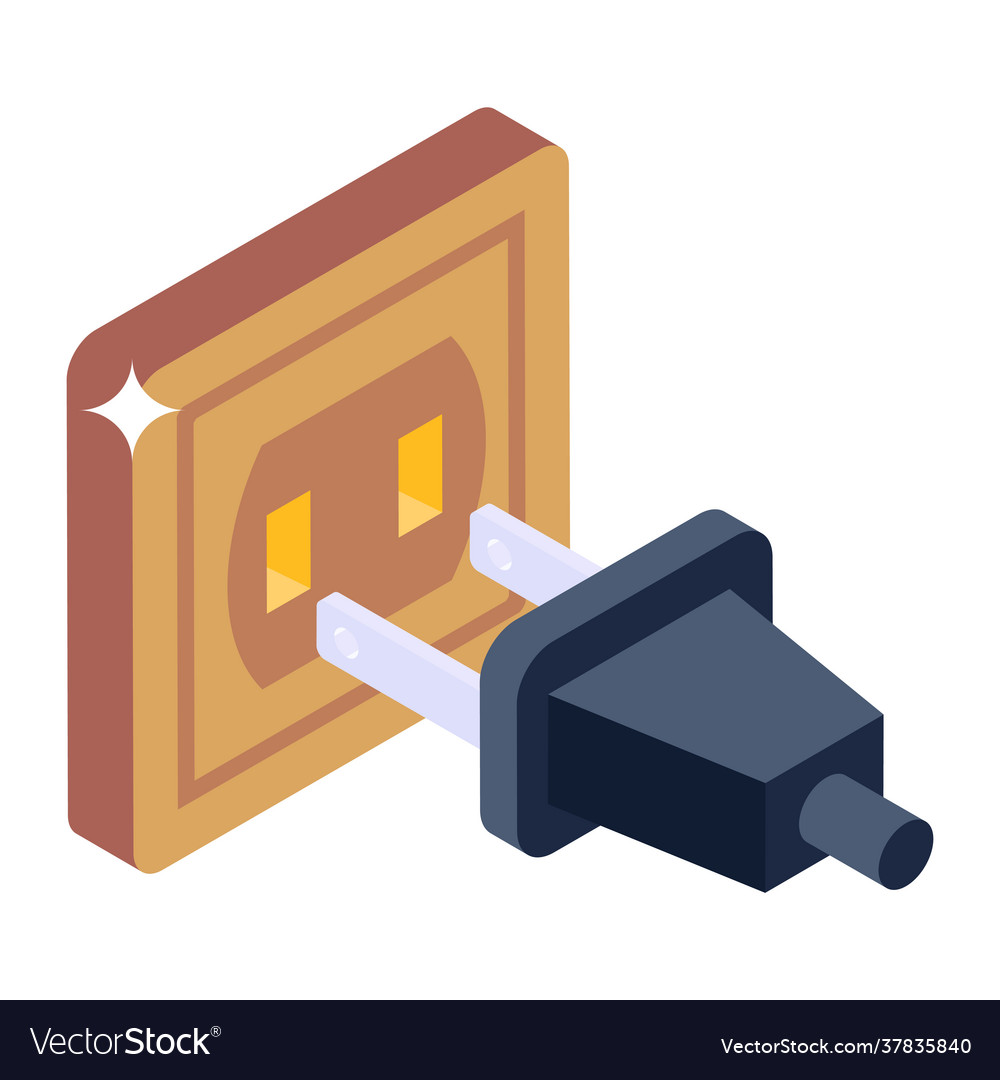 Plug socket Royalty Free Vector Image - VectorStock