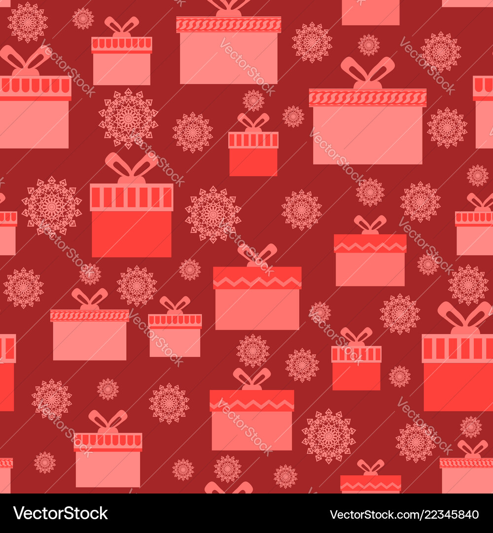 Red wrapping christmas seamless paper Royalty Free Vector