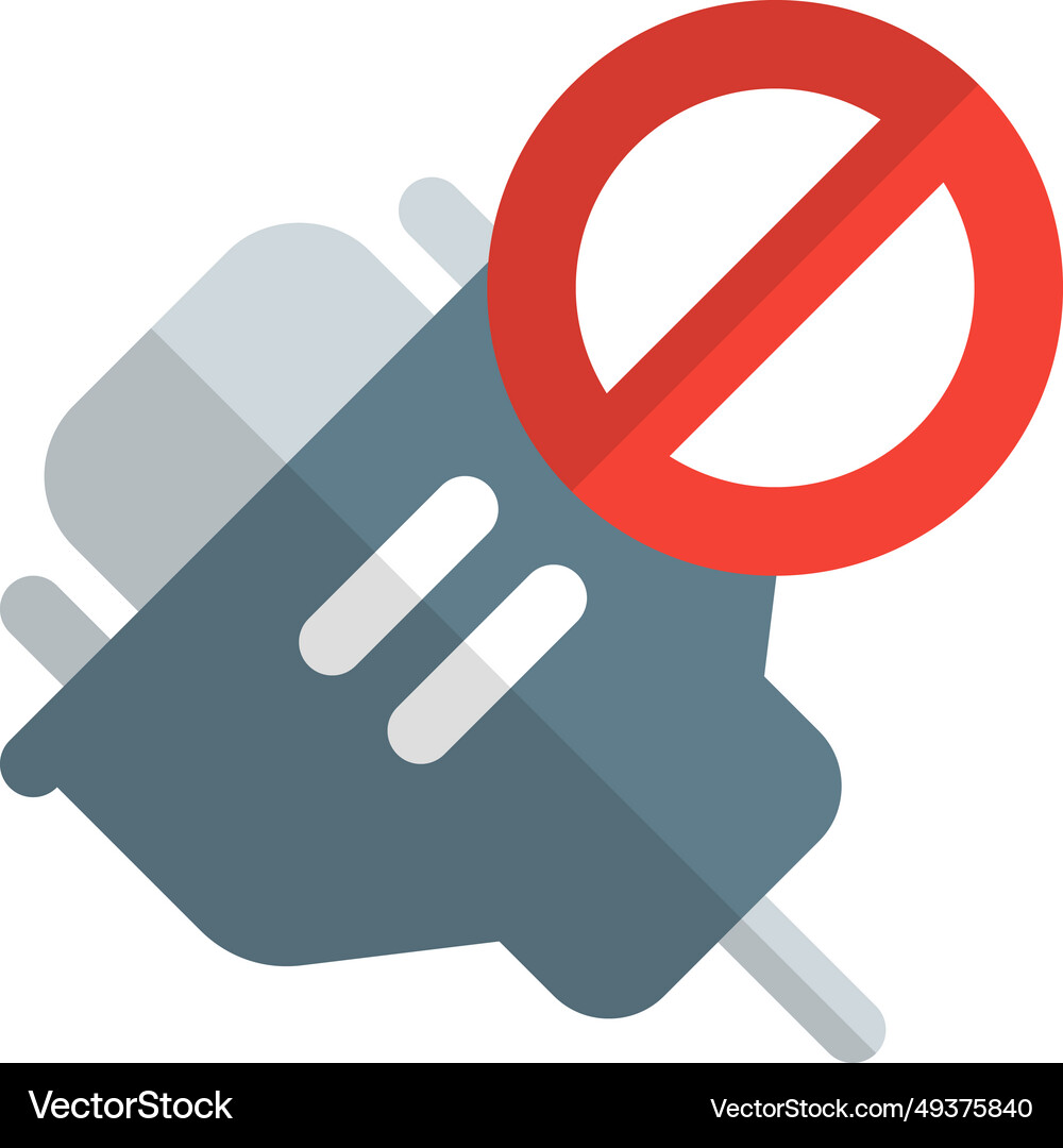 Vga cables restricted due to safety concerns Vector Image