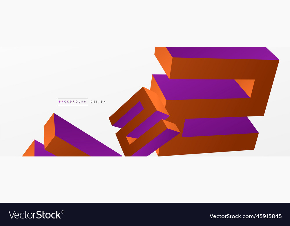 3d line geometric creative abstract background Vector Image