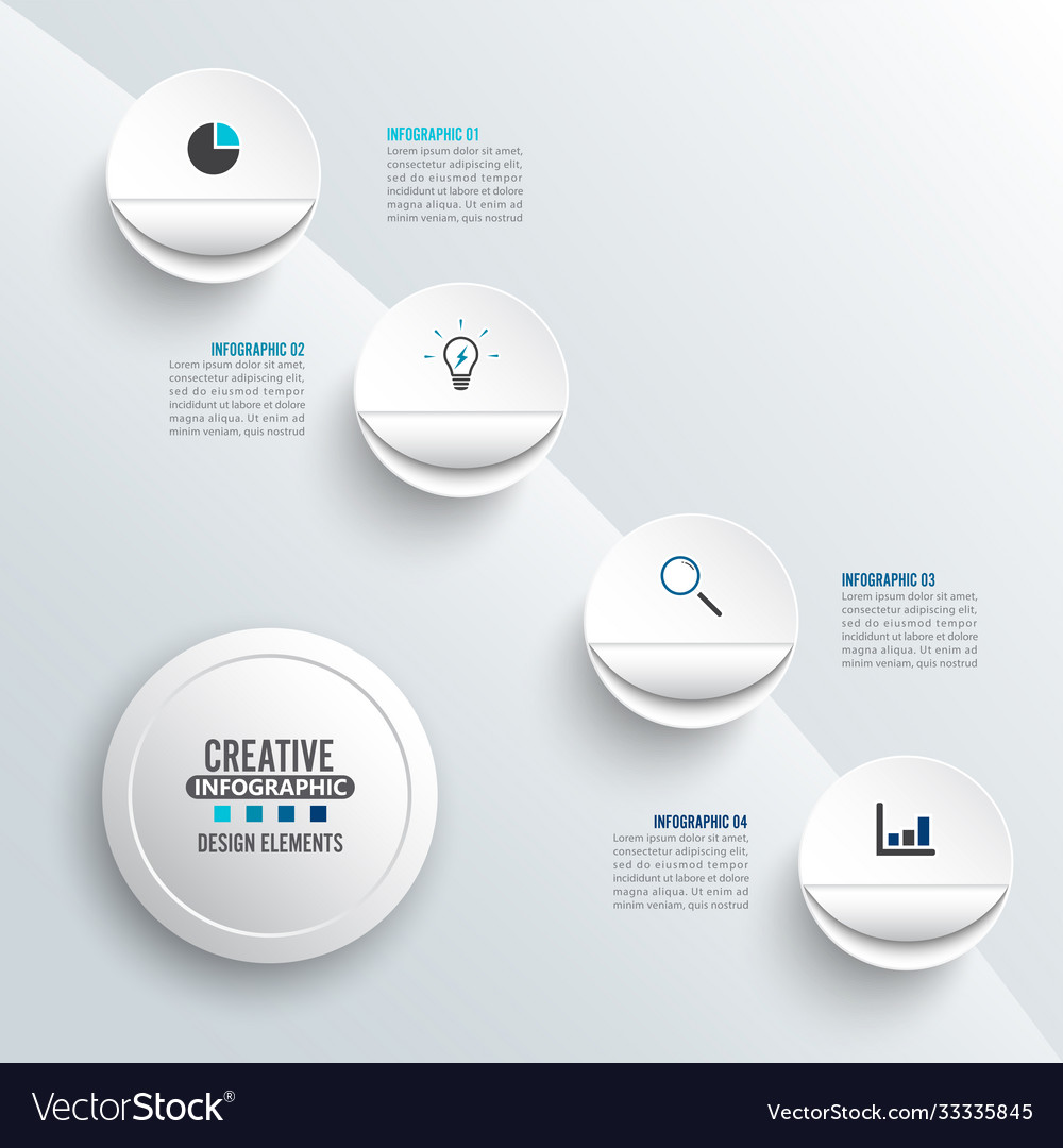 Abstract elements graph infographic template Vector Image