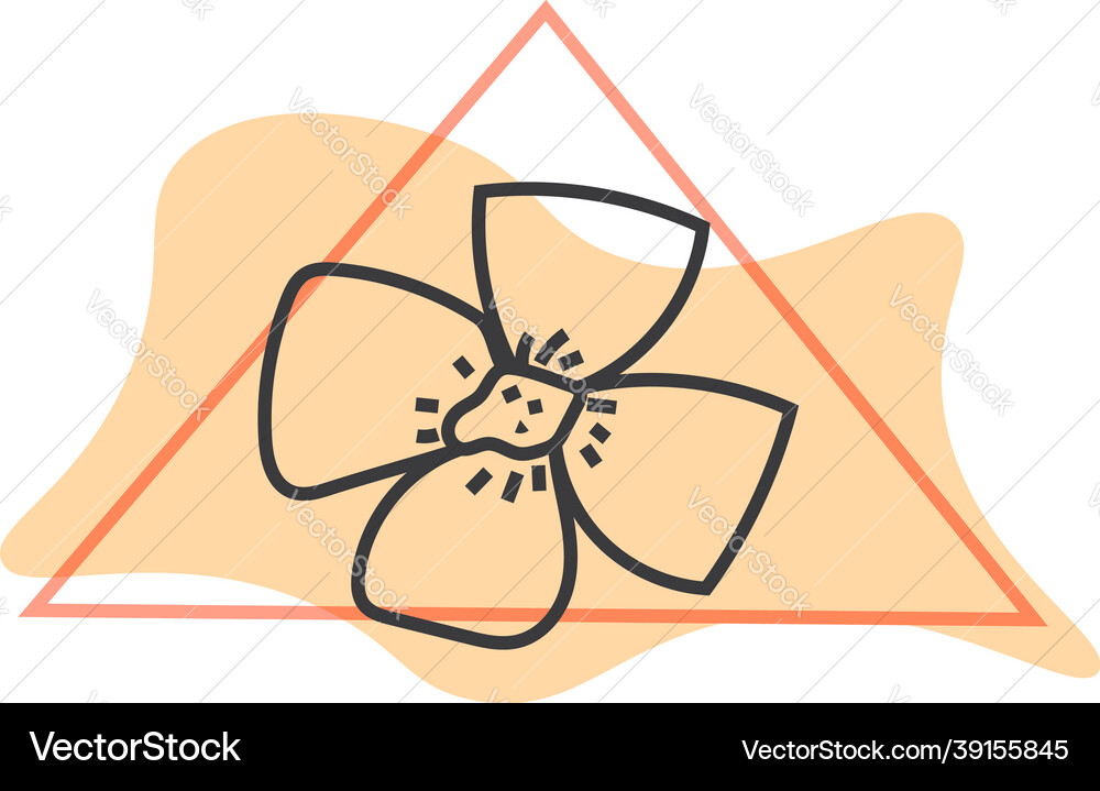 Anemone flower icon on white background Royalty Free Vector