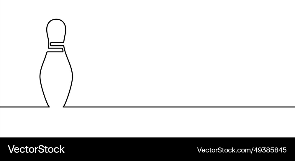 Bowling pin with stripes and ball kegling Vector Image