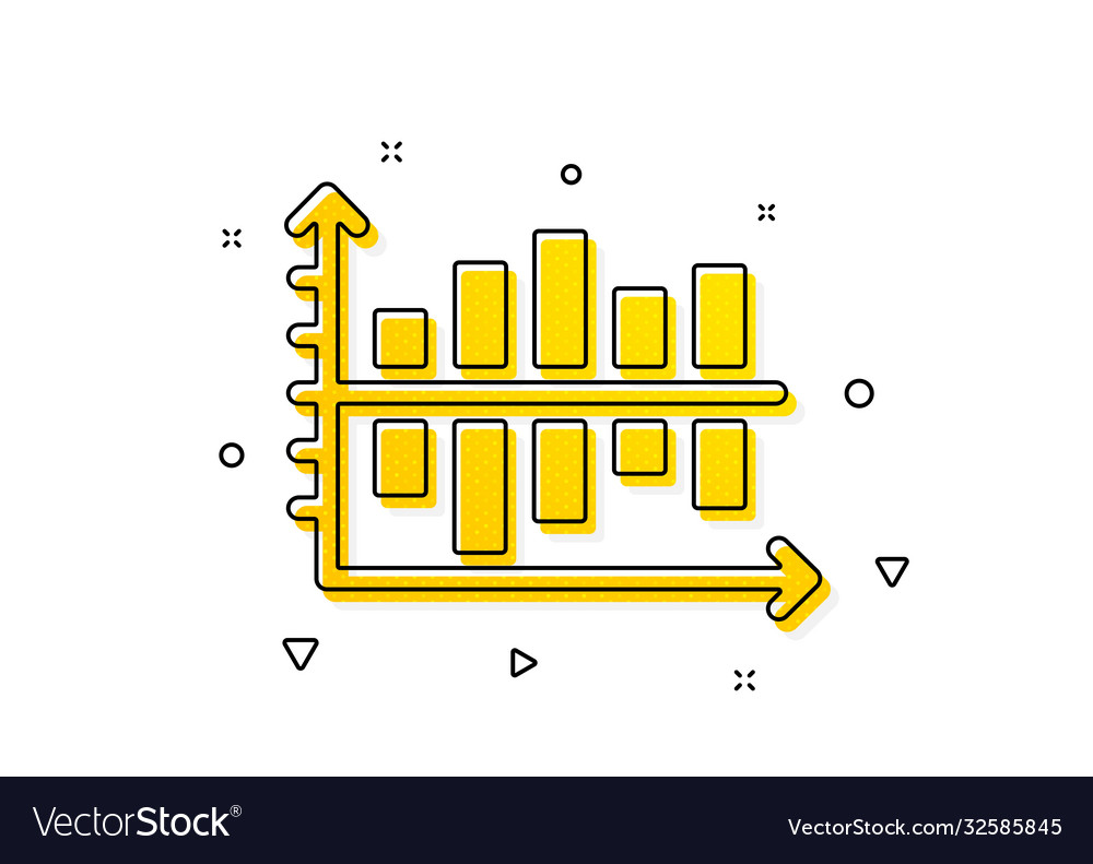Diagram chart icon column graph sign Royalty Free Vector