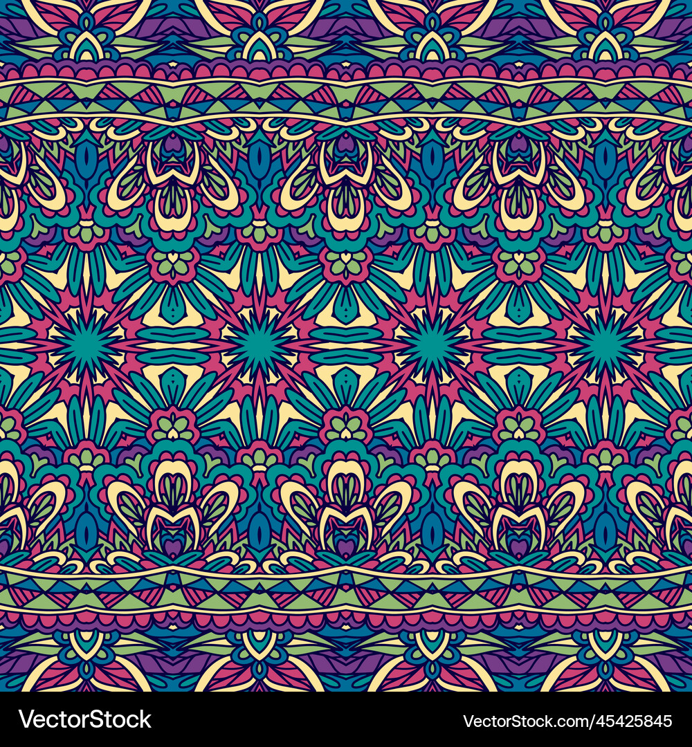 Floral ethnic tribal festive pattern abstract Vector Image