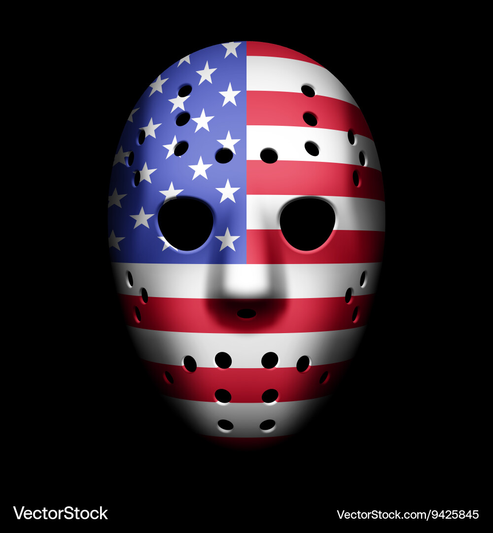 Goalie Mask USA Royalty Free Vector Image - VectorStock