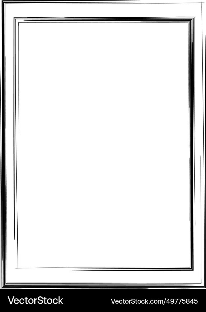 Grunge frame shape icon vertical rectangle Vector Image