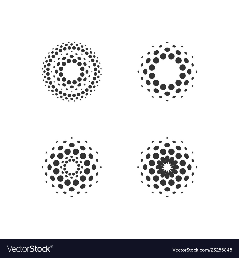 Halftone dots forms Royalty Free Vector Image - VectorStock