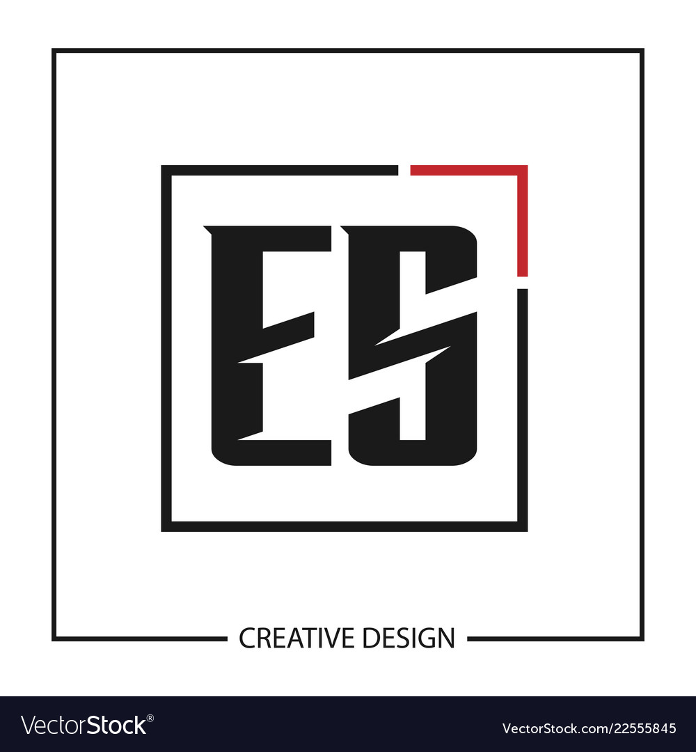 Initial letter es logo template design Royalty Free Vector