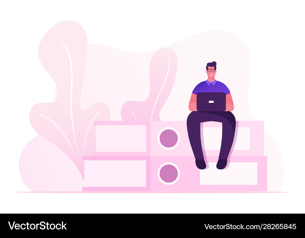 Paperwork and office routine concept businessman Vector Image