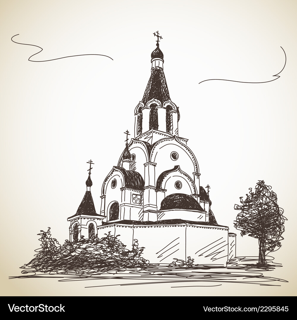 Russian orthodox church Royalty Free Vector Image