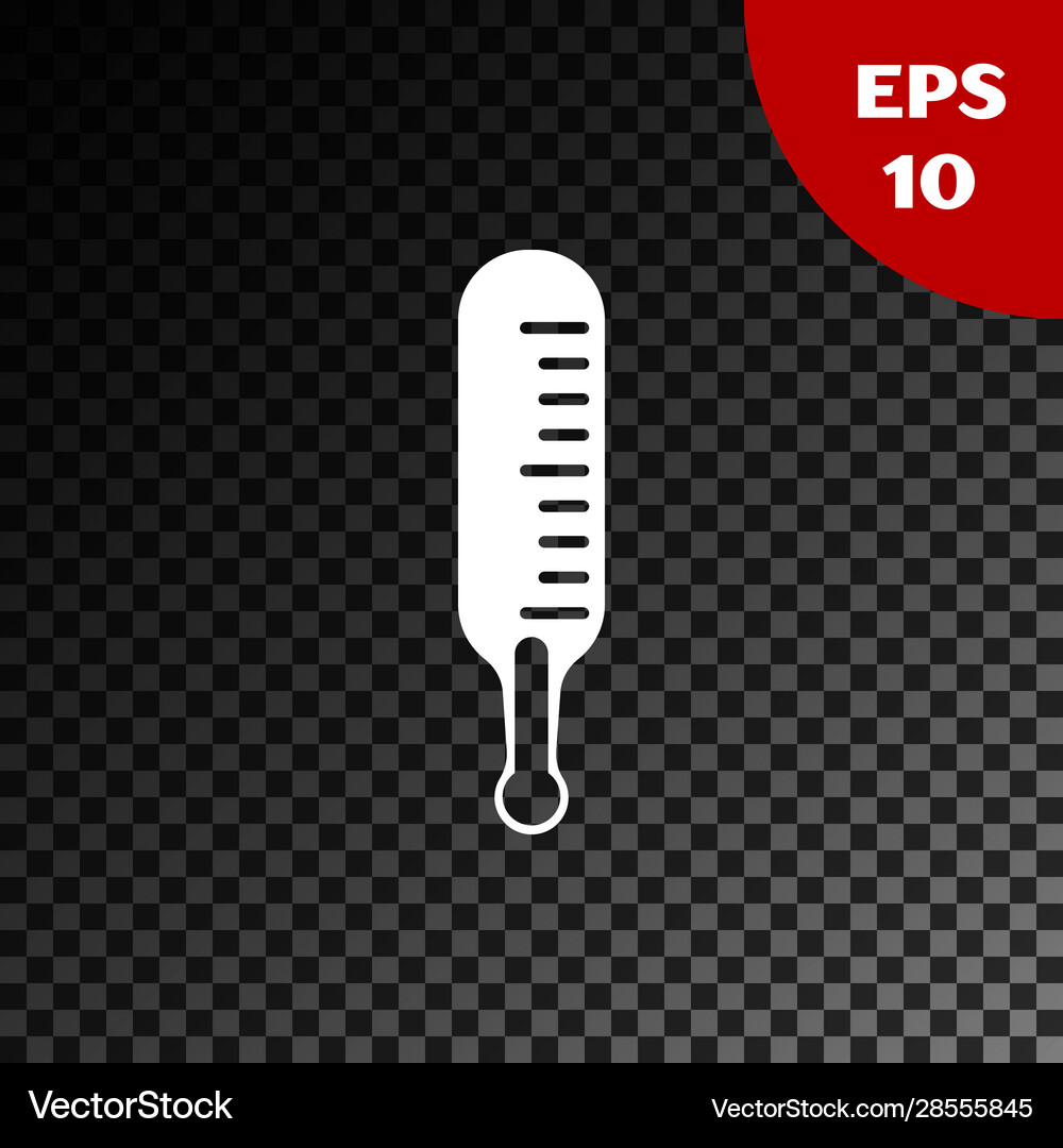 White meteorology thermometer measuring icon Vector Image
