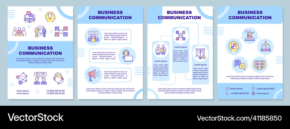 Business communication brochure template Vector Image
