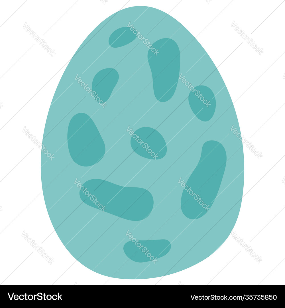 Cartoon blue dinosaur egg chicken quail Royalty Free Vector