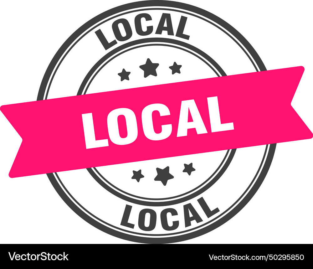 Local stamp label on transparent background Vector Image