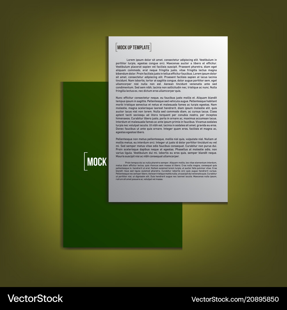 Paper mock up template Royalty Free Vector Image