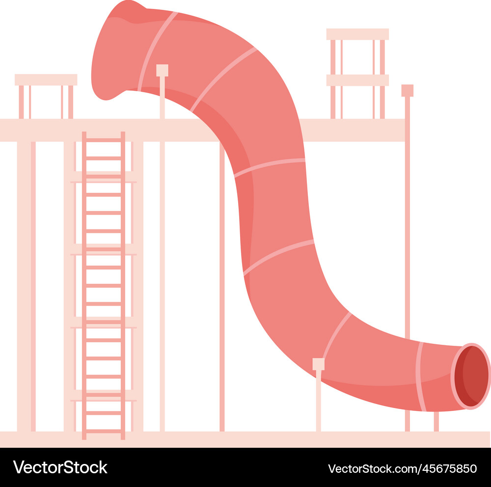 Red slide water park Royalty Free Vector Image