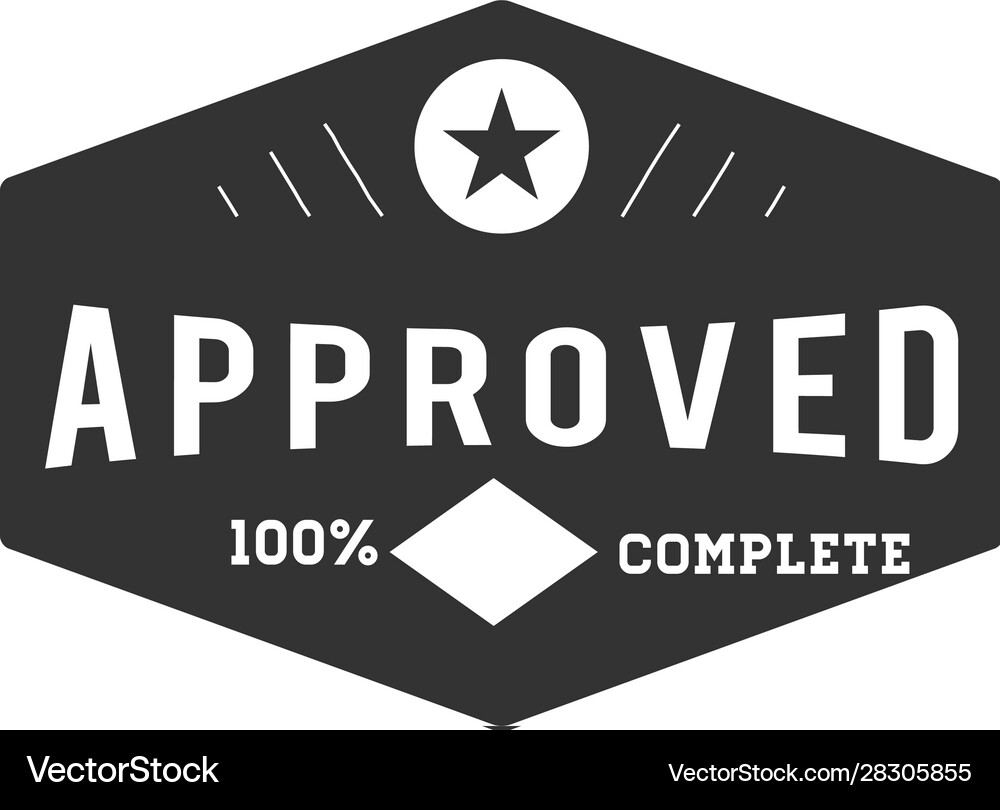 Approved stampcolorful sign Royalty Free Vector Image