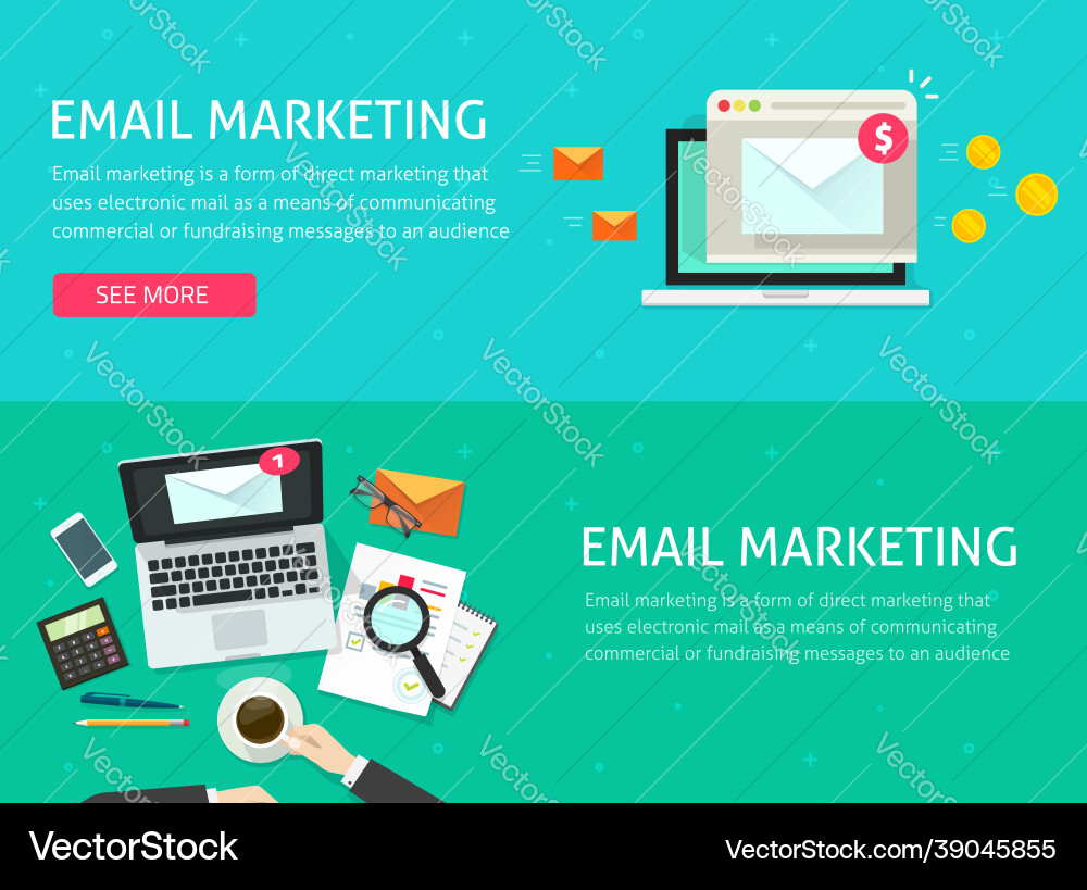 Email digital marketing concept advertising tech Vector Image
