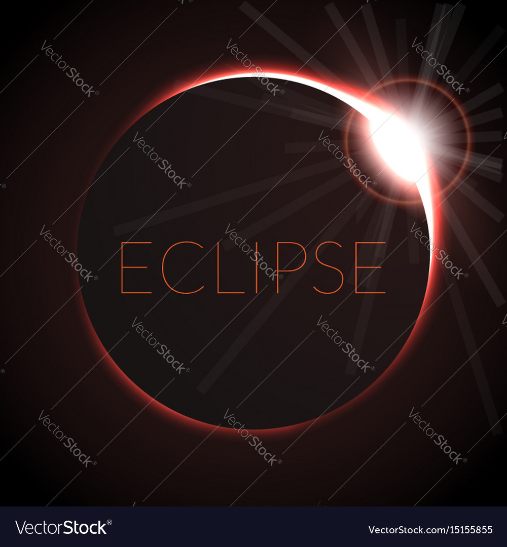 Full eclipse Royalty Free Vector Image - VectorStock