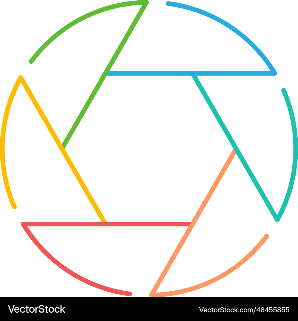 Infographic label template round color line shape Vector Image