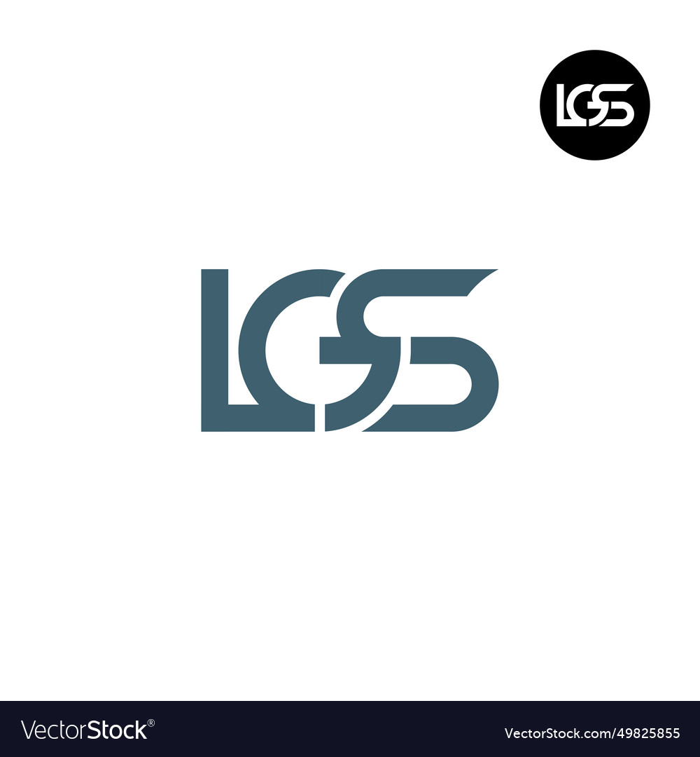 Letter lgs monogram logo design Royalty Free Vector Image