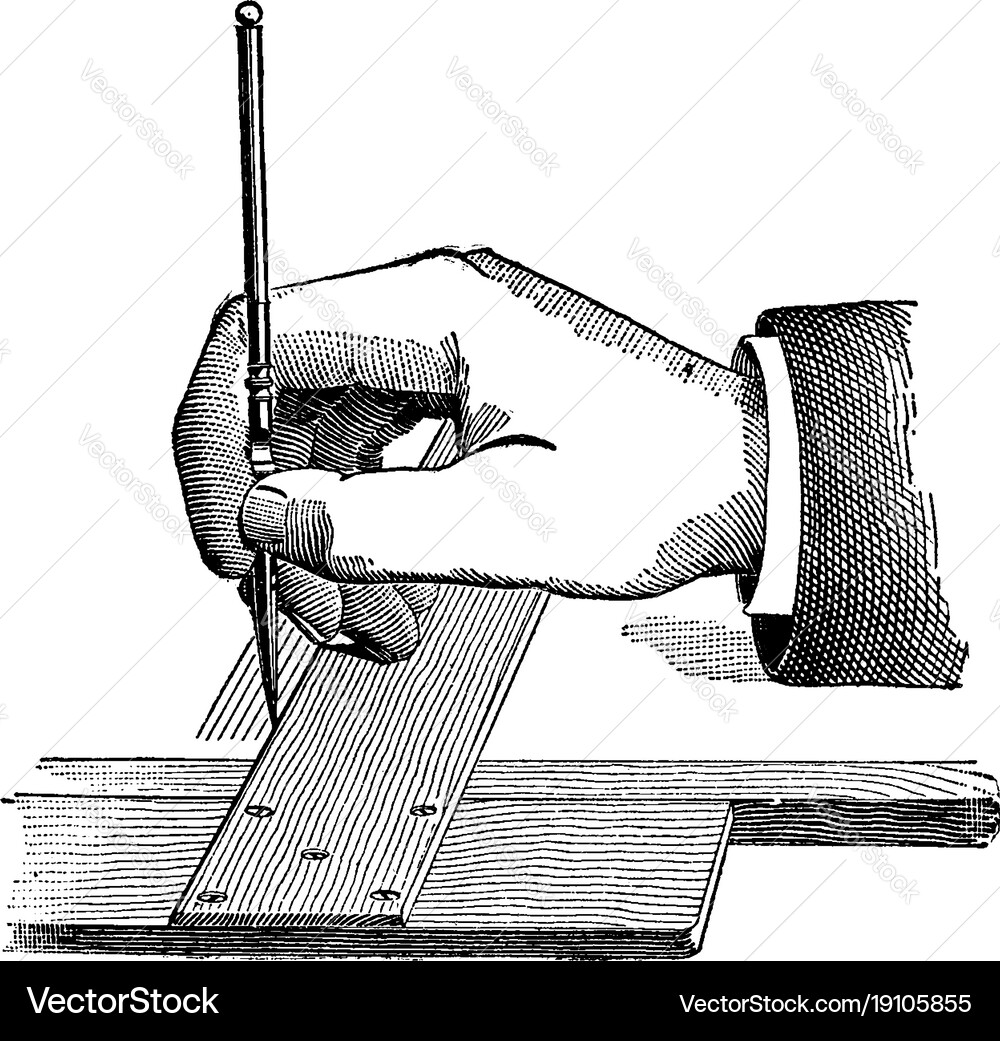 Ruling pen engineering and cartography vintage Vector Image