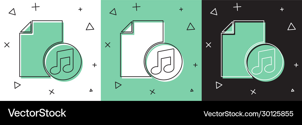 Set music book with note icon isolated on white Vector Image